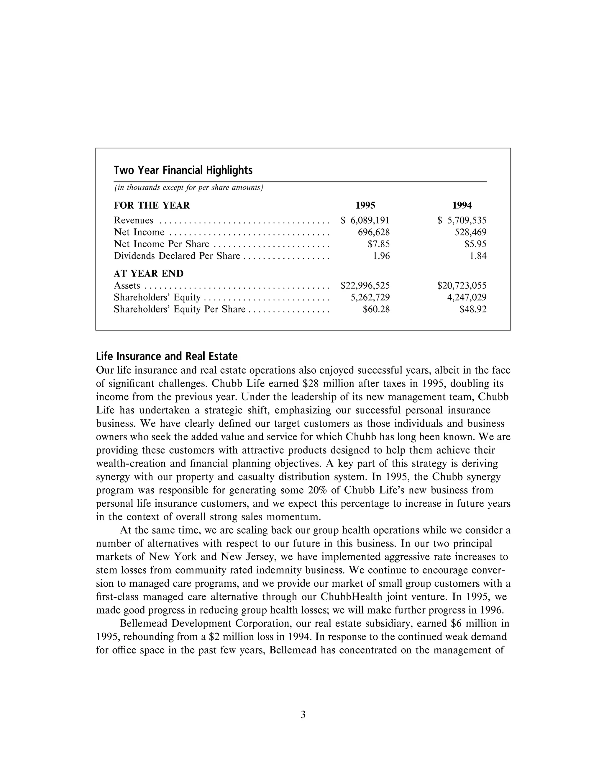 chubb Annual Report 1995 | PDF