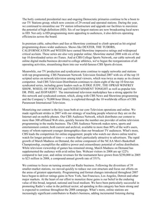 CBS Letter | PDF