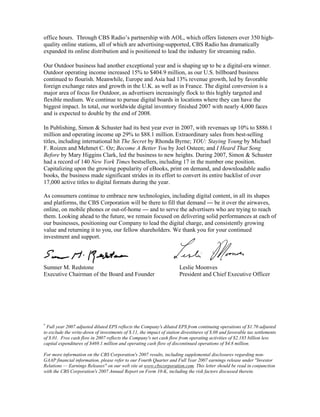 CBS Letter | PDF
