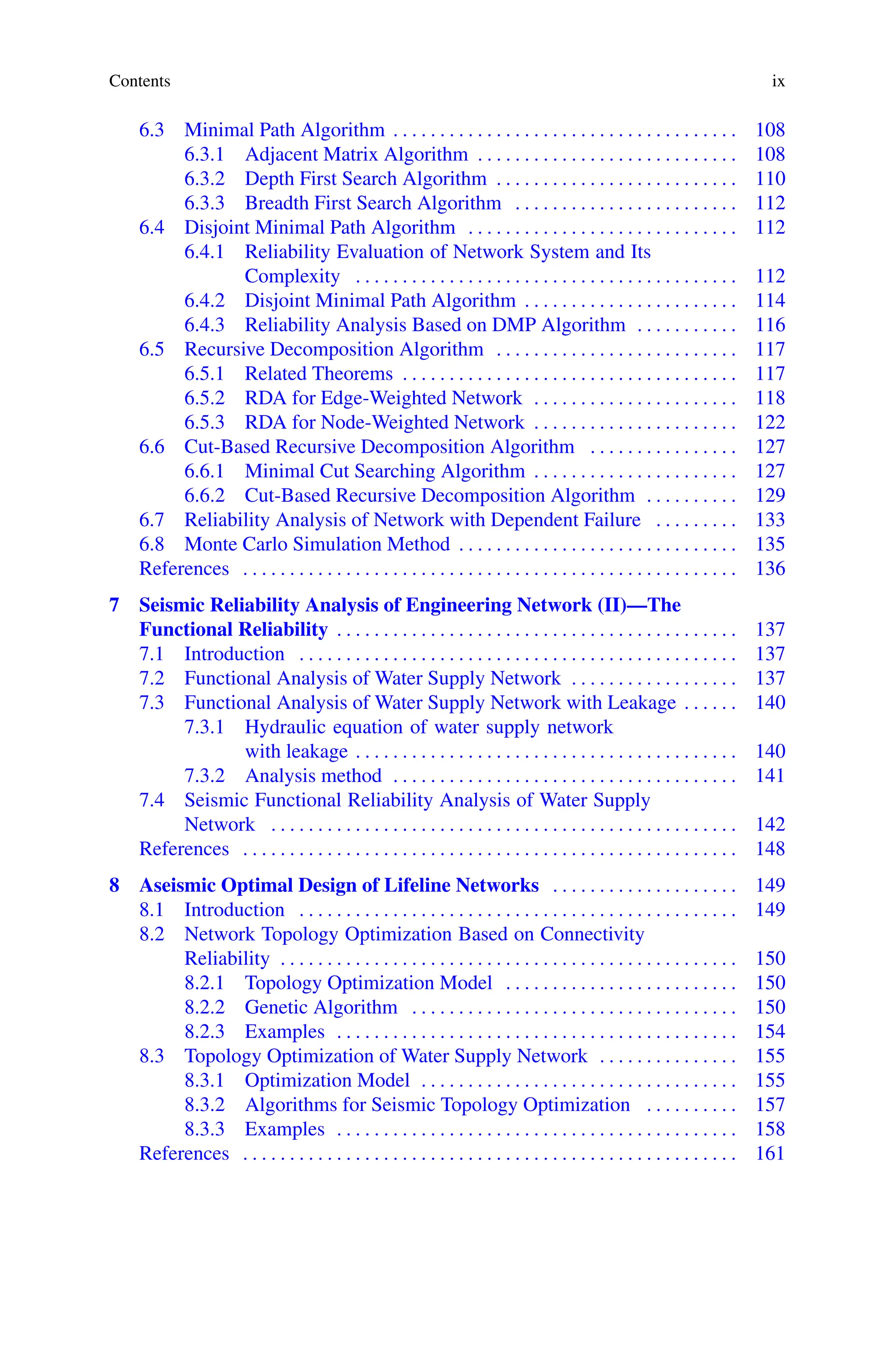 Lifeline Engineering Systems Network Reliability Analysis And Aseismic ...