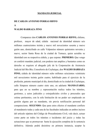 Mandato Judicial | DOC