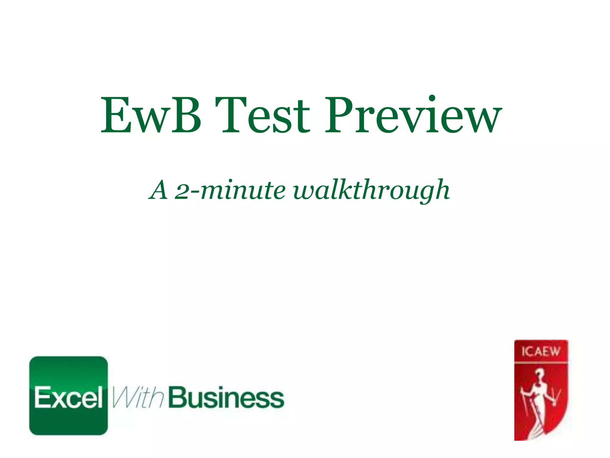 110406 ew b_test_previewv2 | PPTX | Educational Assessment | Education