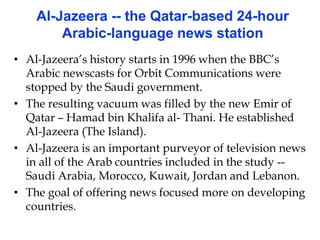 al-jazeera and content analysis of development story | PPT