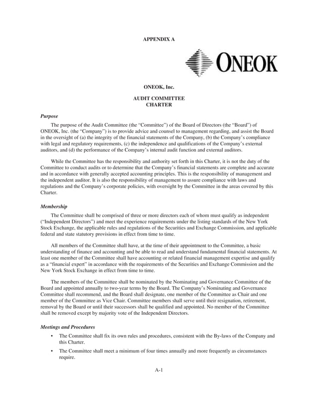 oneok 2003 Proxy Statement | PDF