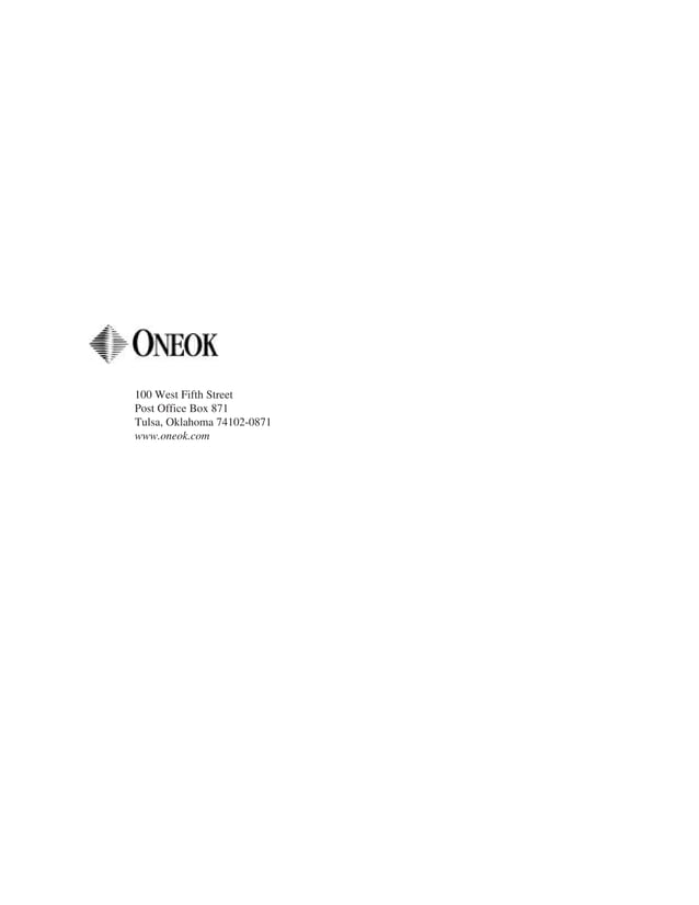 oneok 2003 Proxy Statement | PDF