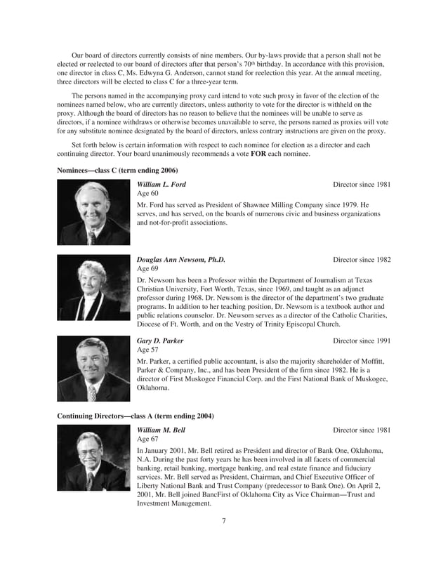 oneok 2003 Proxy Statement | PDF