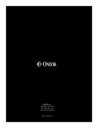 oneok 2001 Annual Report | PDF
