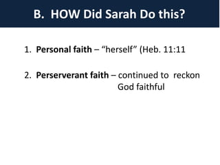 The Faith of Sarah | PPTX