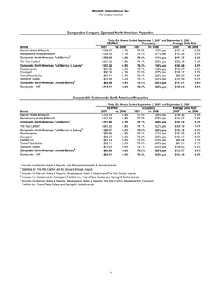 marriott international Third Quarter 2007 | PDF