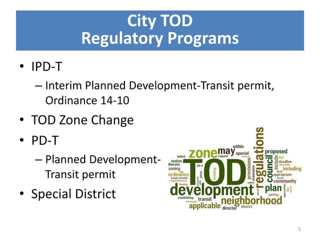 TOD City Zoning, Permits, and Related Approval Processes | PPT