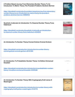 Number Theory An Introduction To Mathematics 2nd Edition Coppel | PDF