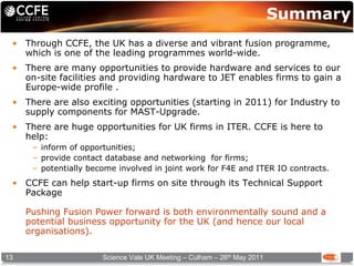 Science Vale UK energy event - fusion technology and industry | PPT