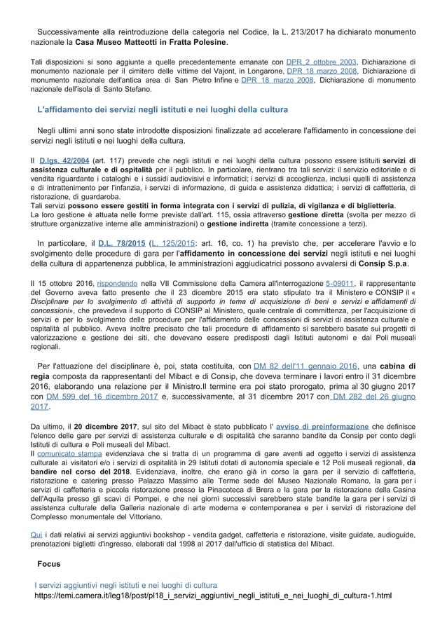 Tutela e valorizzazione del patrimonio culturale | PDF