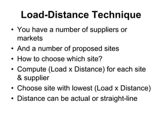 Operations management chapter: facility location | PPT
