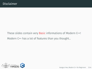 Modern C++ for Beginners | PDF
