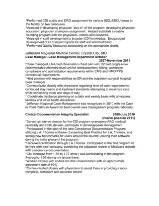 Kertz, Angie Resume | DOC | Healthcare Industry | Industries