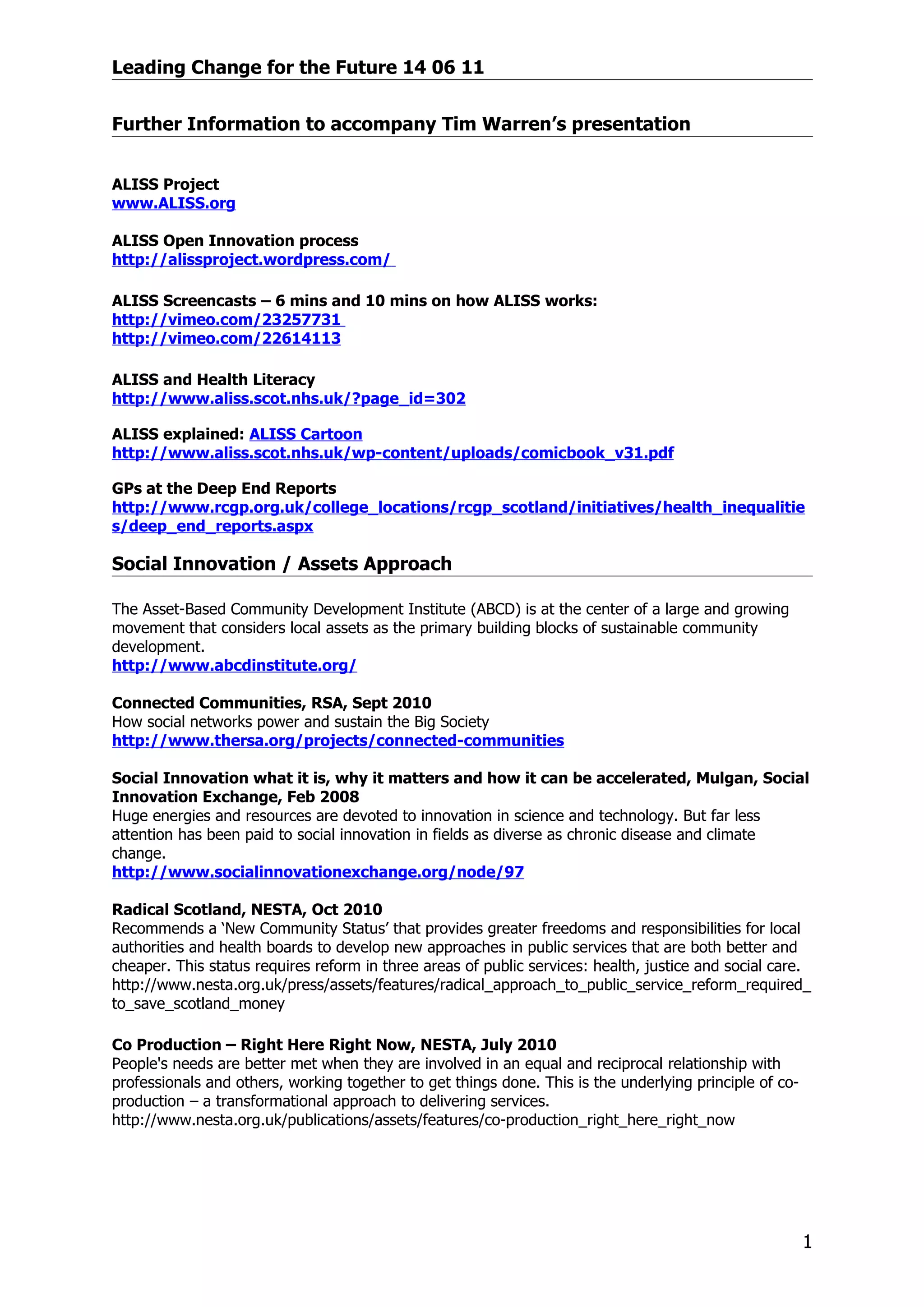 110614 tim warren handout - choy resource sheet | DOC