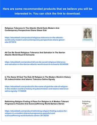 Religious Tolerance In World Religions Neusner Jacobeditor | PDF