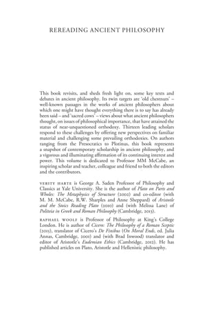Rereading Ancient Philosophy Harte Verityeditor | PDF