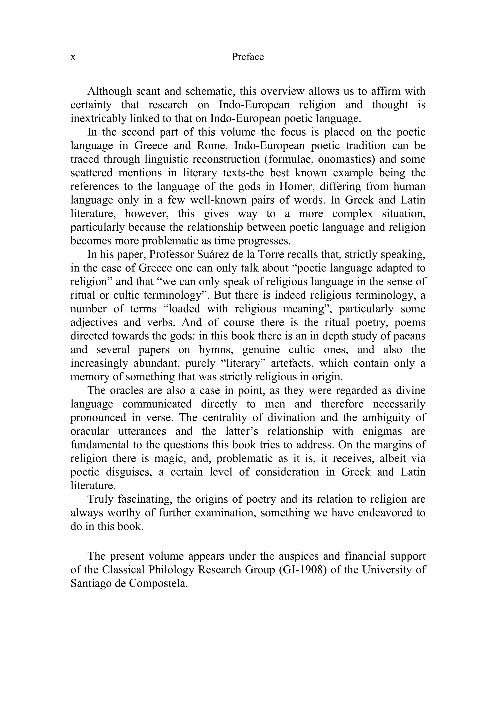 Poetic Language And Religion In Greece And Rome Garcia J ...