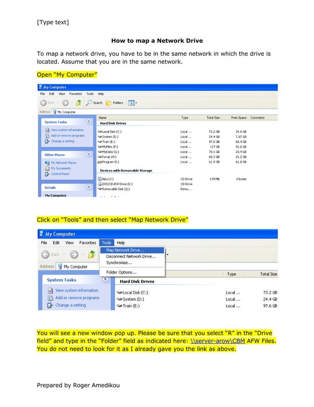 110623 ra how to map network drive | PDF