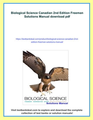 Biological Science Canadian 2nd Edition Freeman Solutions Manual | PDF