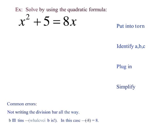 Quadratic equation power point presentation .pptx