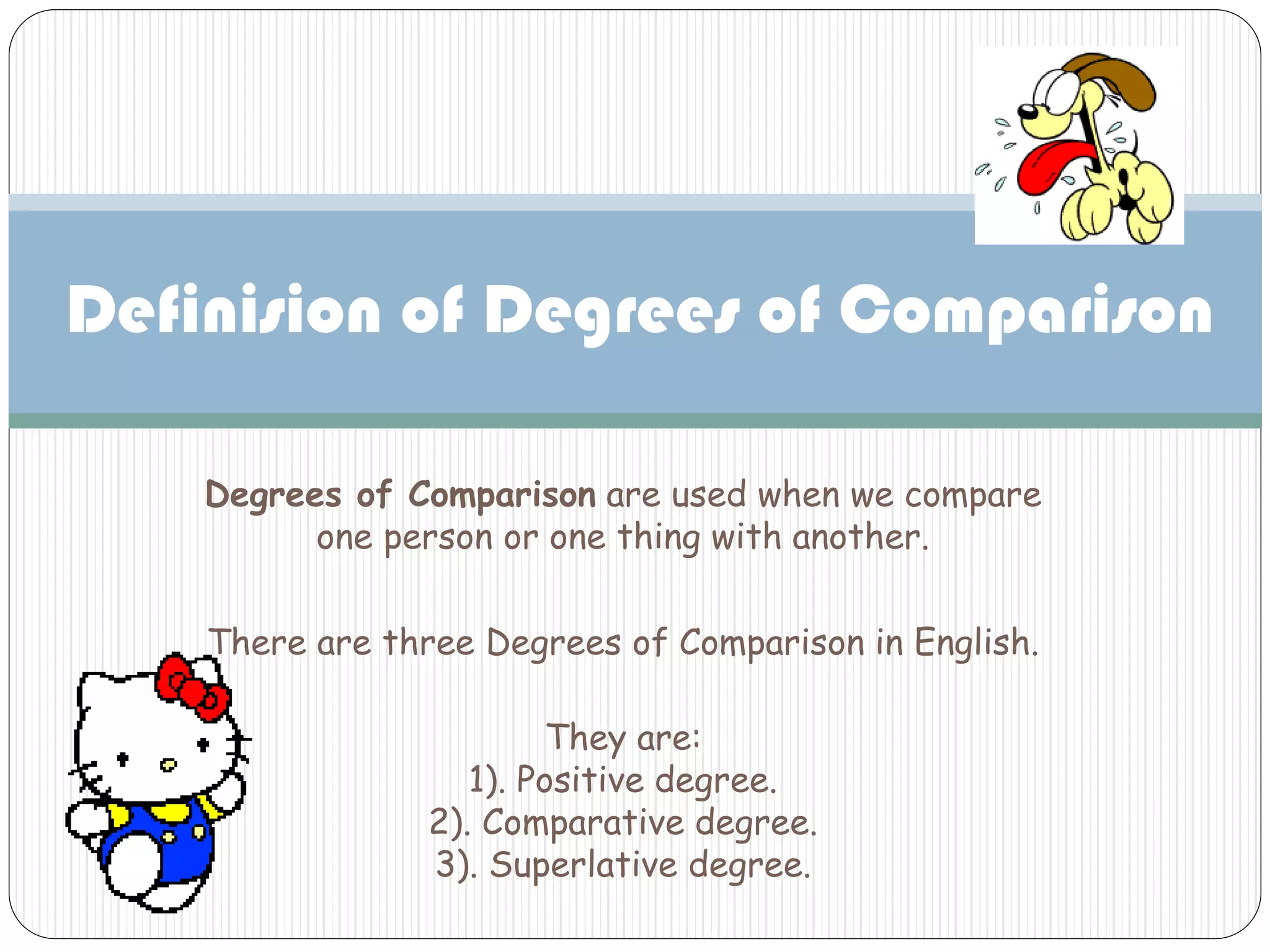 Degrees of Comparisons Presentation | PDF