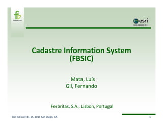 Cadastre Information System - Esri IUC 2011, San Diego - CA | PDF | Databases | Computer ...
