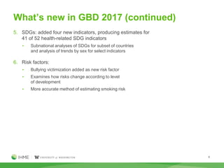 Global Burden of Disease (GBD) 2017 study findings | PPTX ...