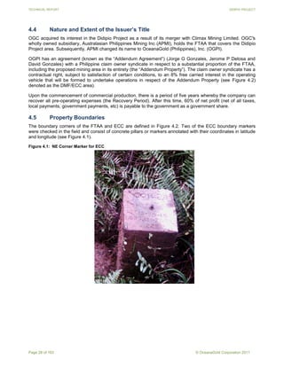 OceanaGold -110729 NI-43-101-Technical-Report-Didipio | PDF