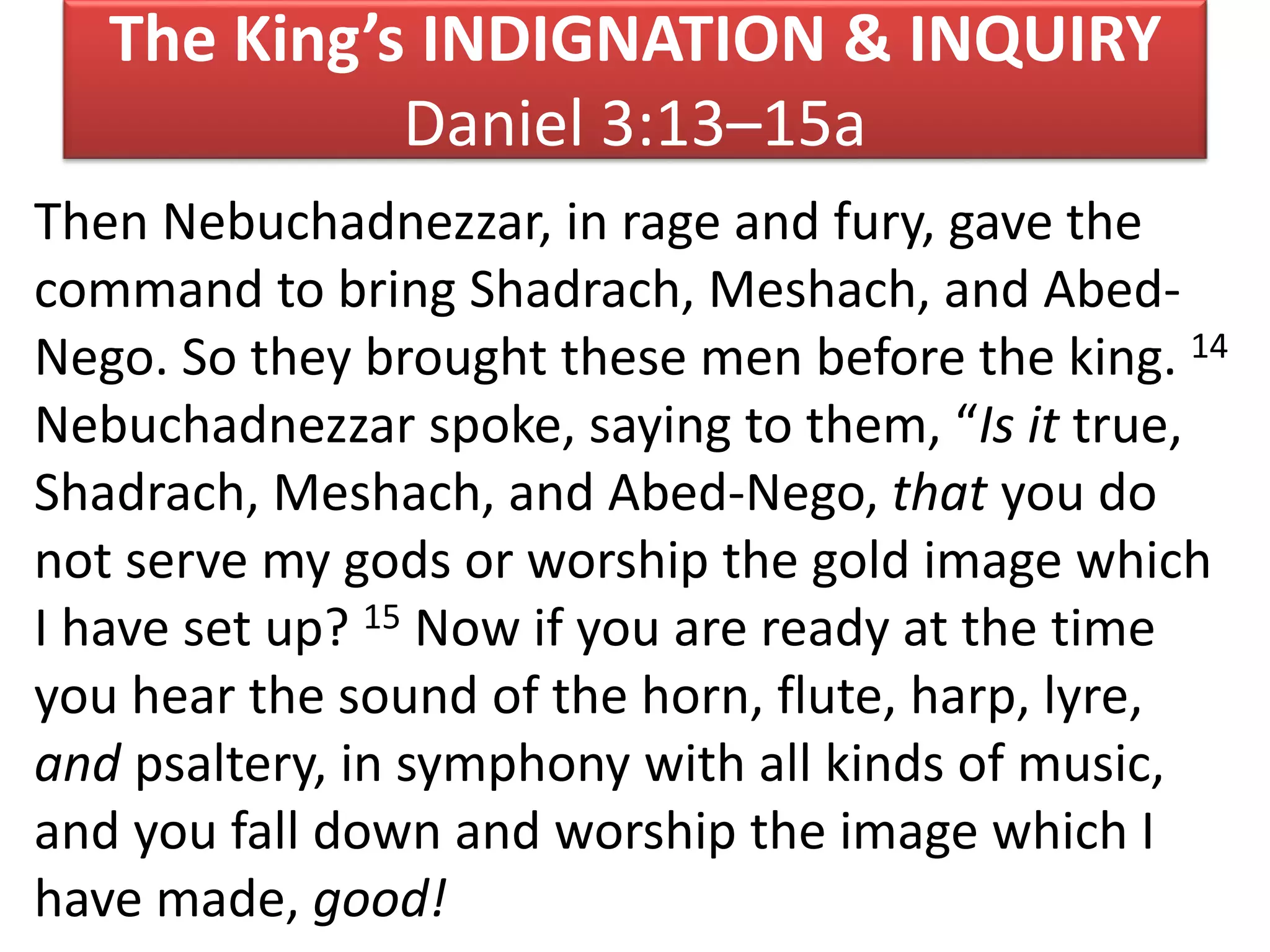 The Faith of Shadrach, Meshach & Abednego | PPTX
