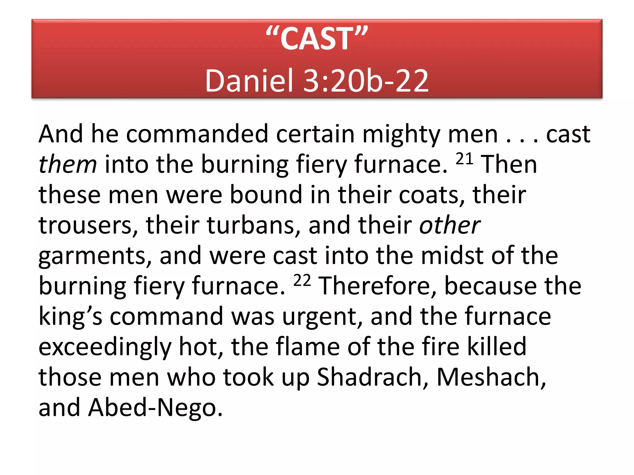 The Faith of Shadrach, Meshach & Abednego | PPTX