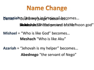 The Faith of Shadrach, Meshach & Abednego | PPTX
