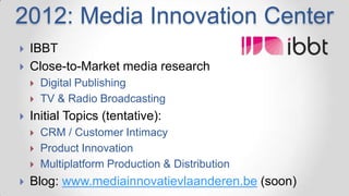 BDMA workshop presentation - Using the Second Screen - MediaSquare ...