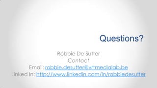 BDMA workshop presentation - Using the Second Screen - MediaSquare ...