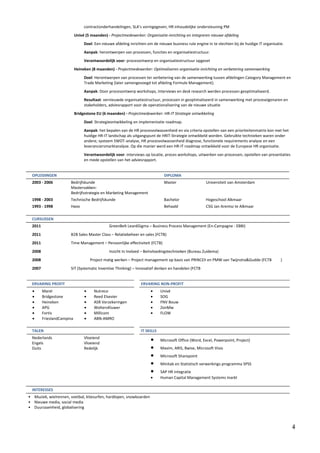 CV in NL | DOC
