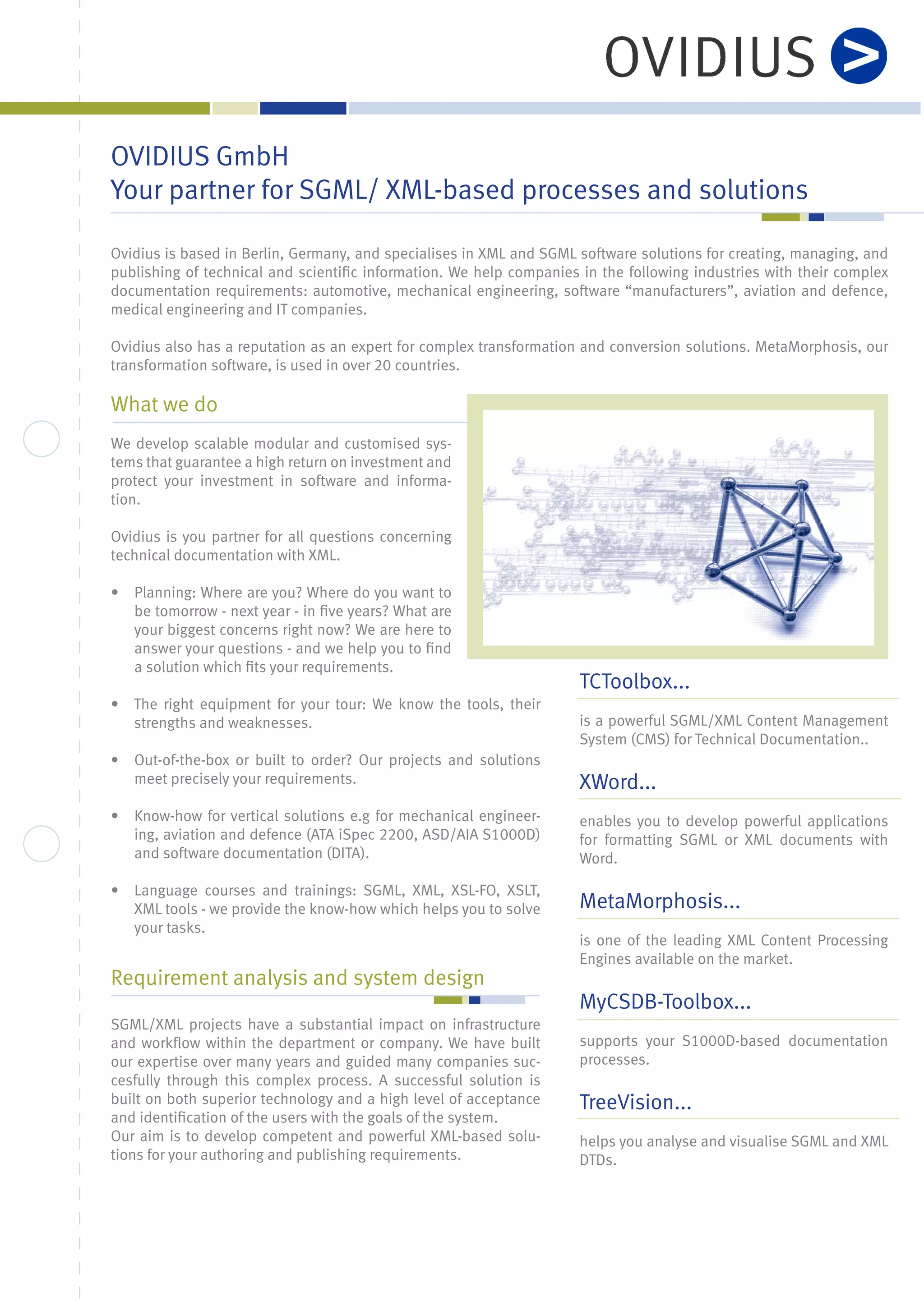 Ovidius GmbH: Your partner for SGML/ XML-based processes and solutions | PDF