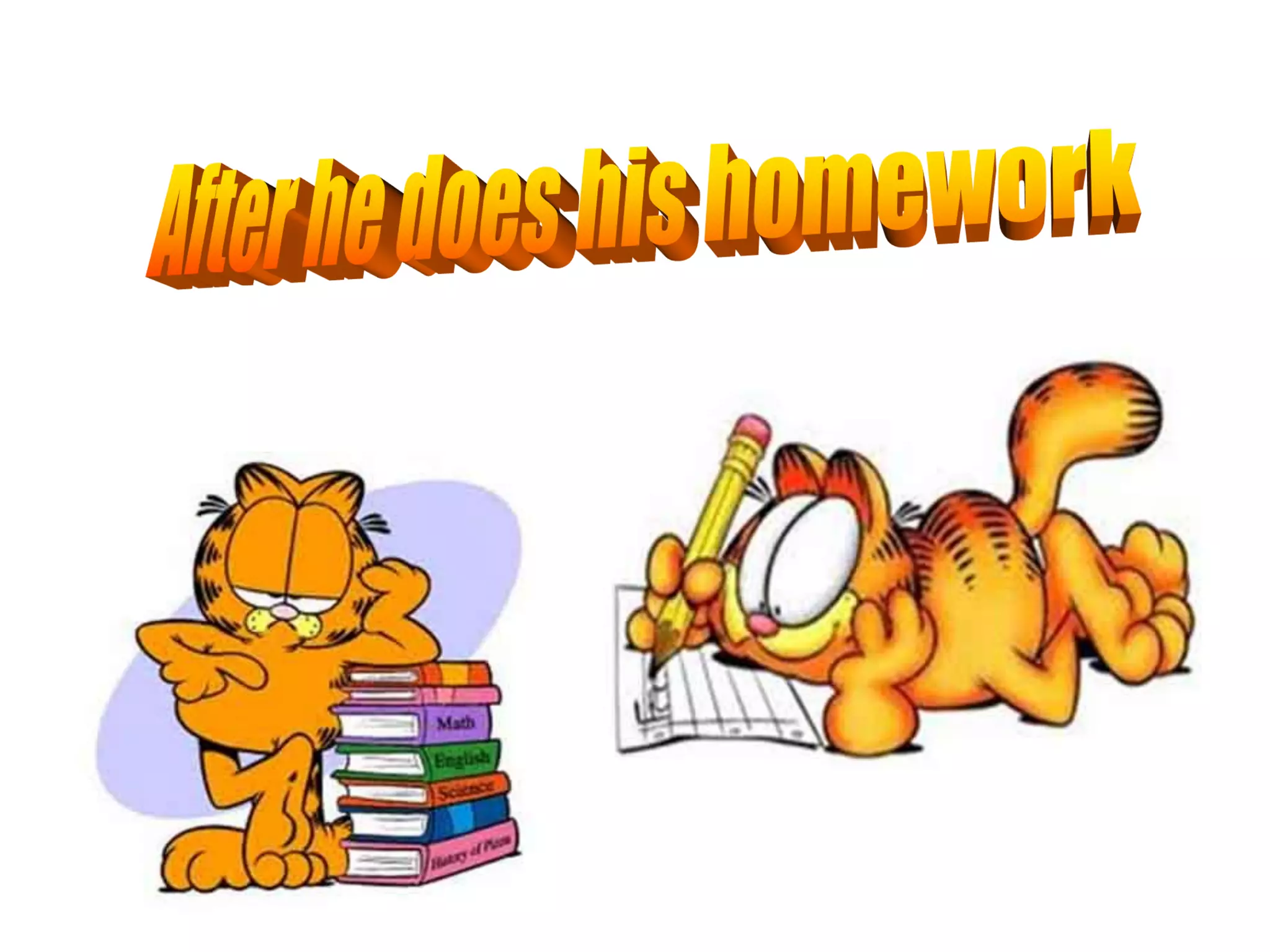 garfield's daily routine | PPT