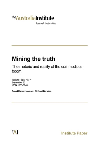 110916 ps-ritc-mining the truth | PDF