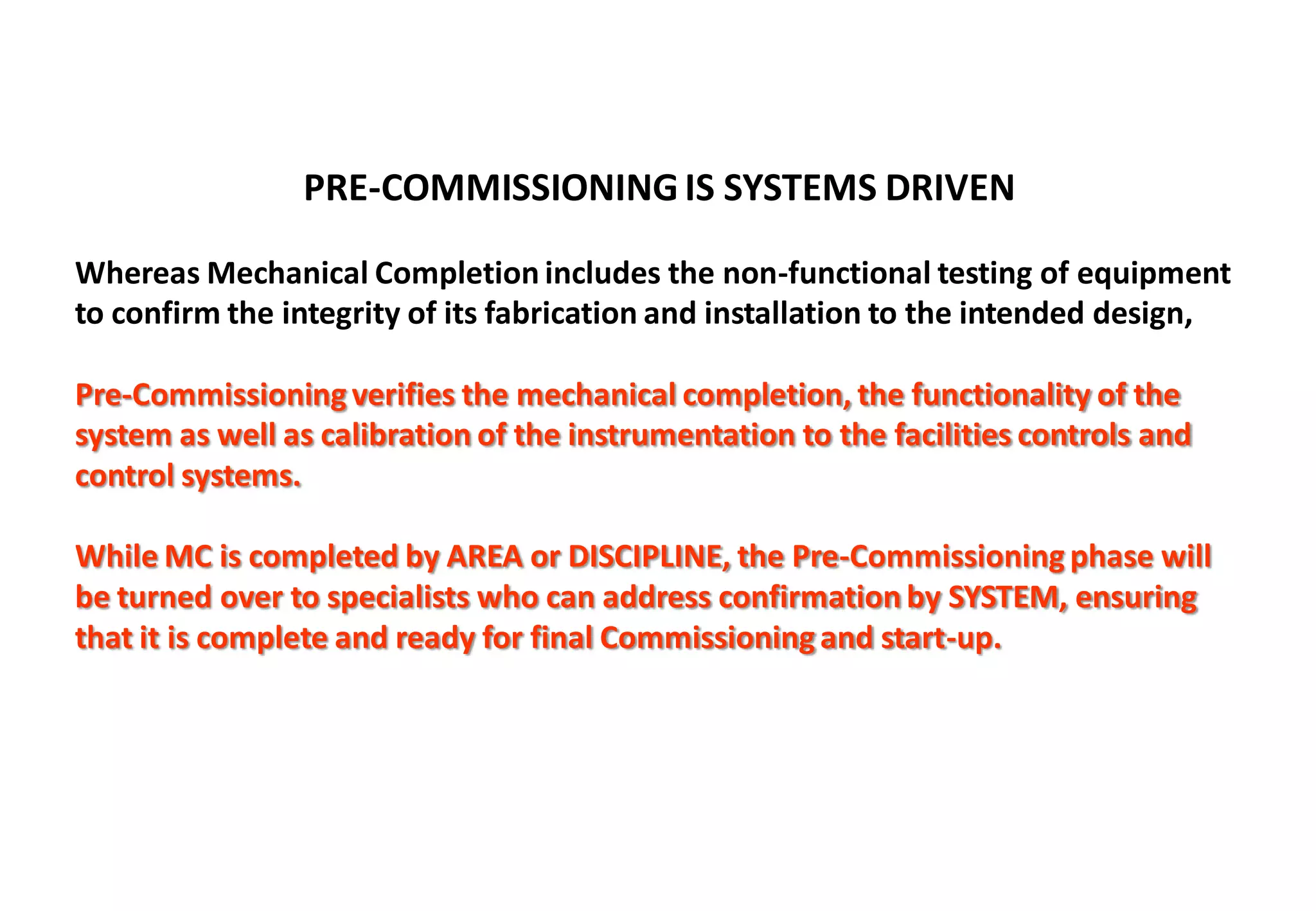 110921 commissioning of offshore installations | PDF