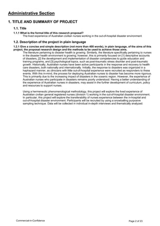 National Ethics Application Form | PDF