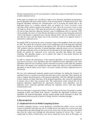 Effective Replicated Server Allocation Algorithms in Mobile computing Systems | PDF | Computer ...