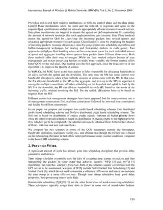 Selfless Distributed Credit Based Scheduling for Improved QOS In IEEE 802.16 WBA Networks | PDF