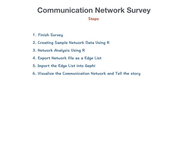 1109 survey and communication network analysis | PPT