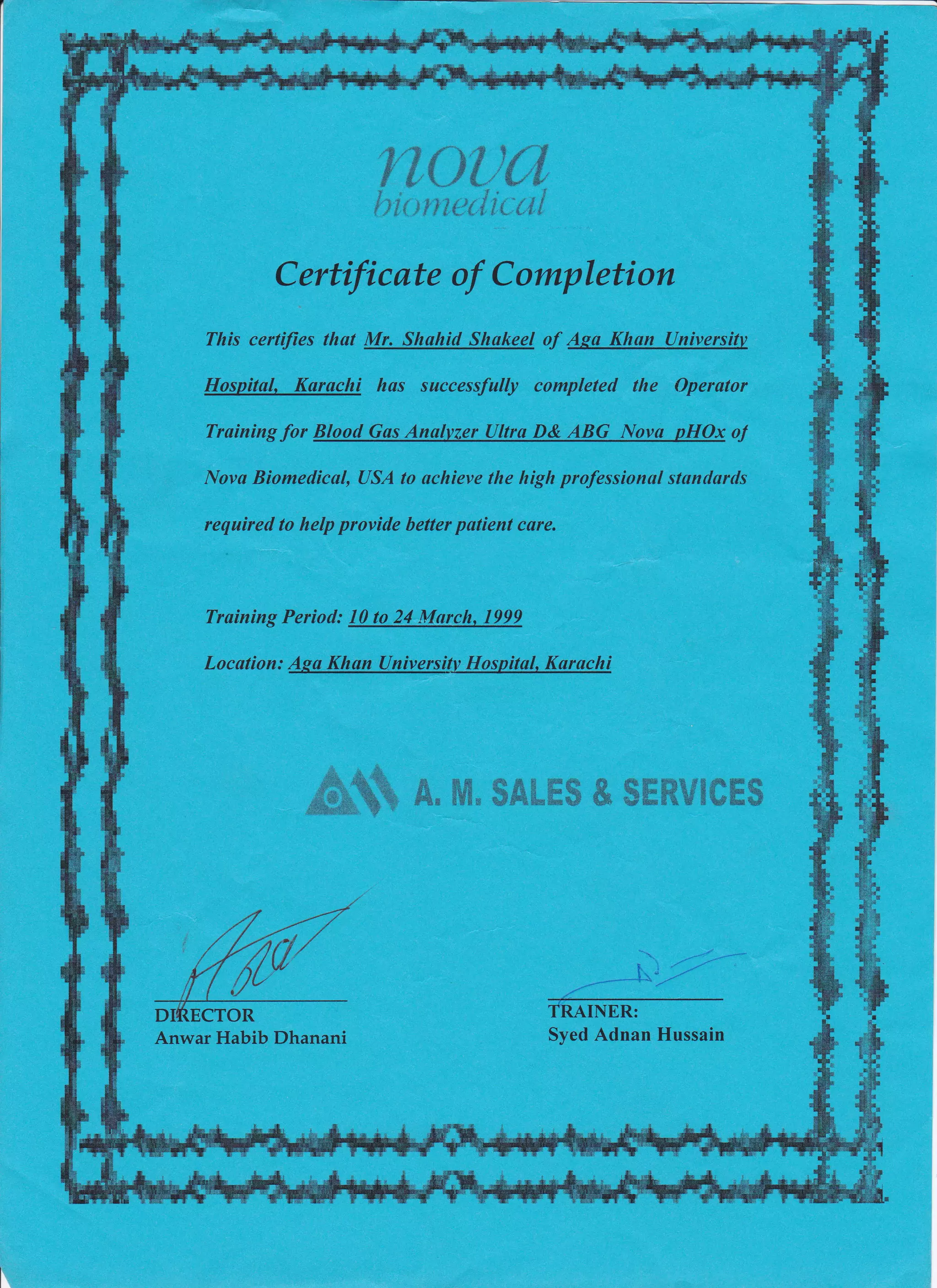 instrument training certificates | PDF
