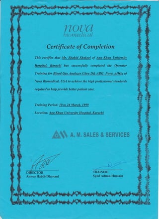 instrument training certificates | PDF
