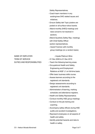 curriculum vitae. mosala | DOC