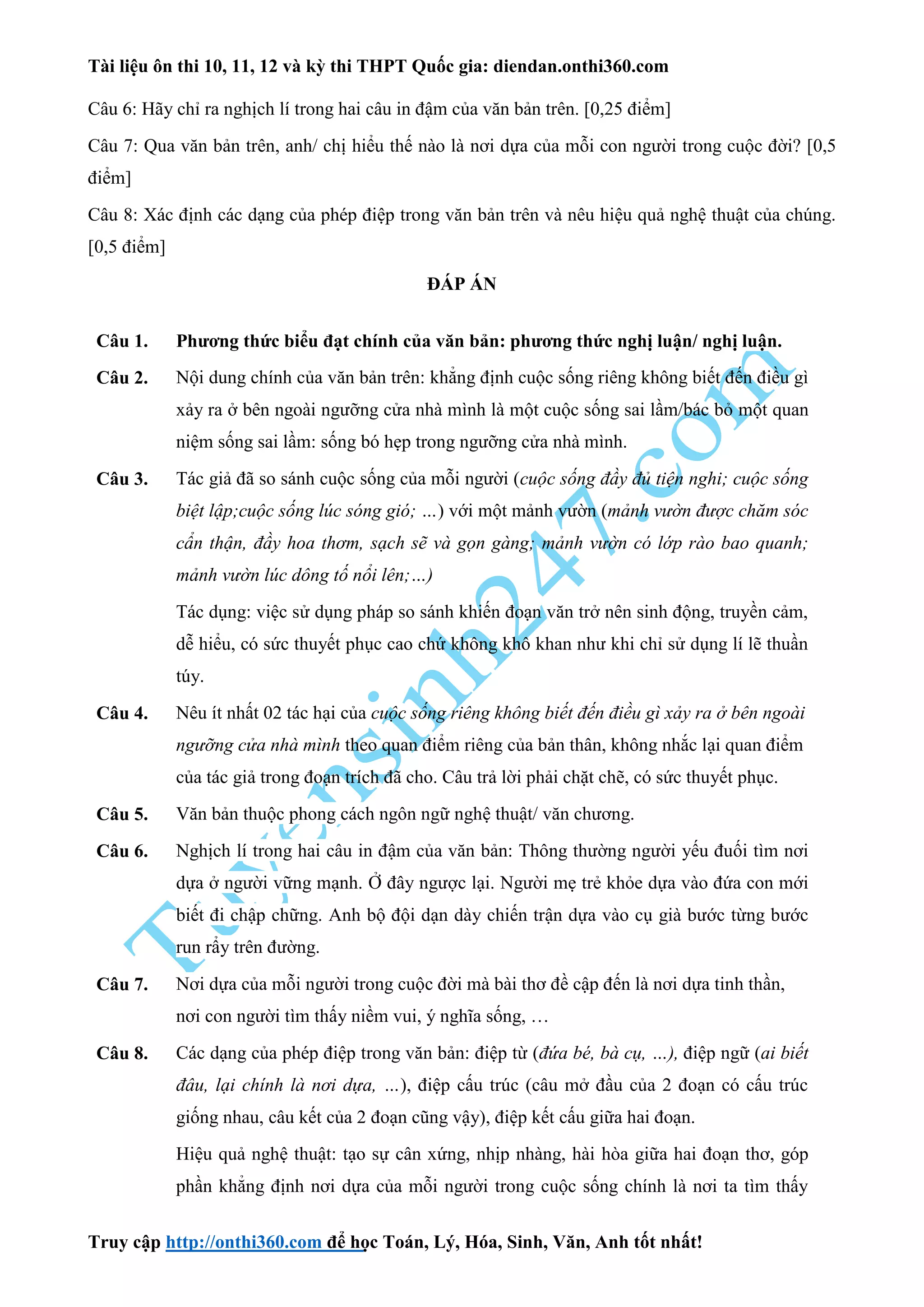 110 bai tap doc hieu chon loc co loi giai chi tiet | PDF