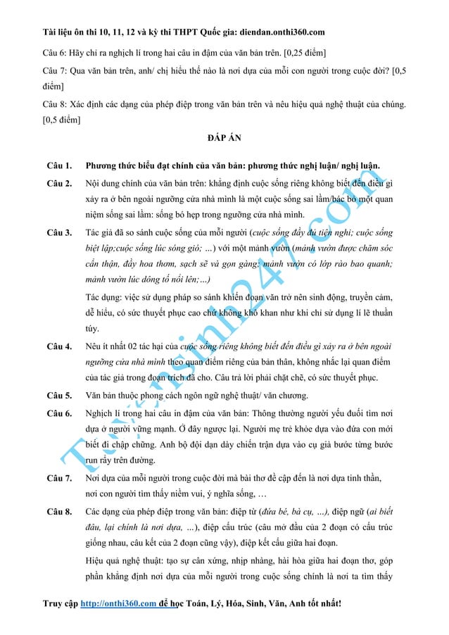 110 bai tap doc hieu chon loc co loi giai chi tiet | PDF